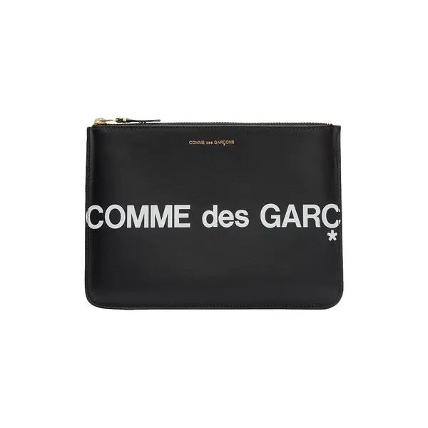 Comme Des Garçons Huge Logo Wallet - Black