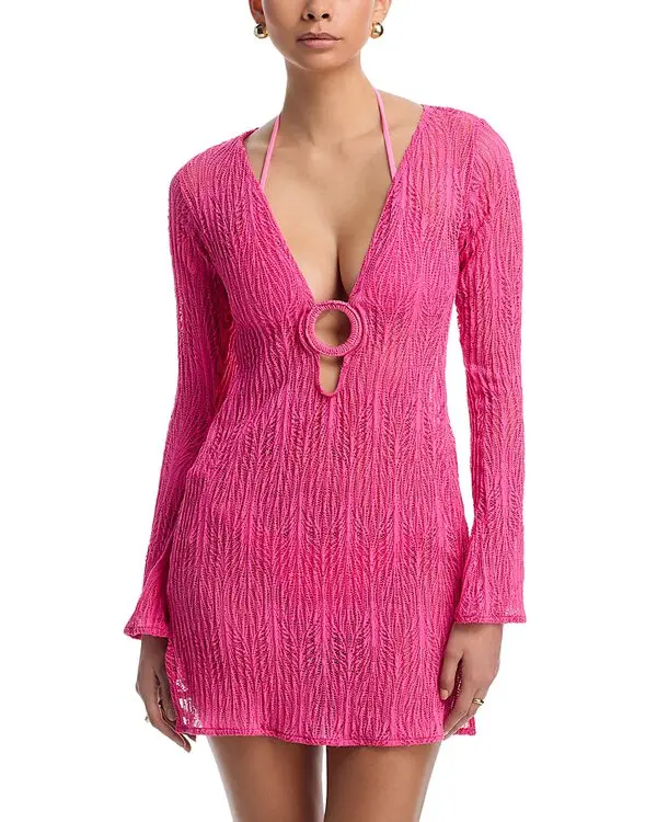 Peixoto Angie Cover-up Tunic - Pink Weave