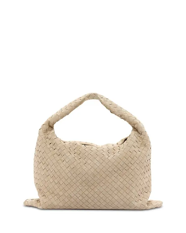 Bottega Veneta Large Intrecciato Leather Shoulder Bag - Buttermilk Suede