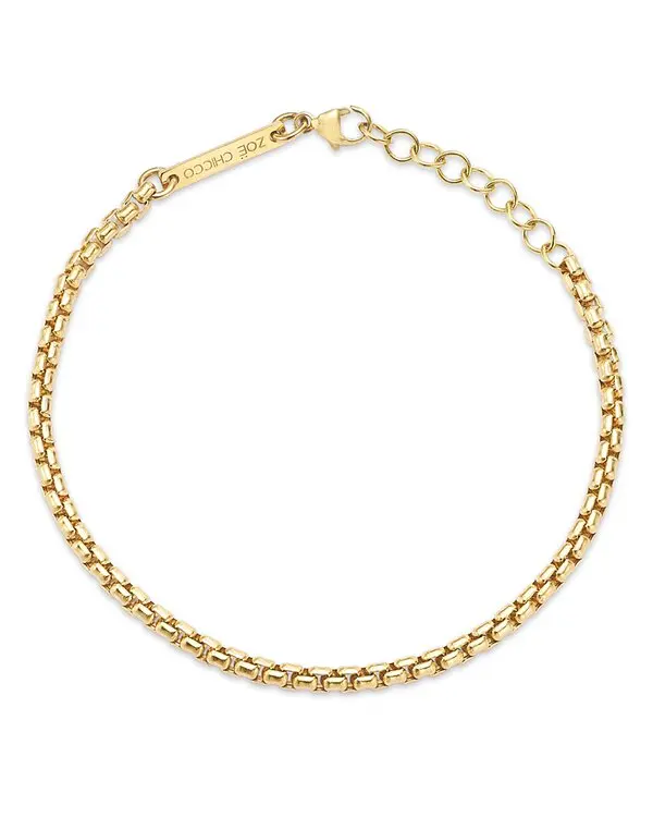Zoe Chicco 14k Yellow Box Link Chain Bracelet - Gold