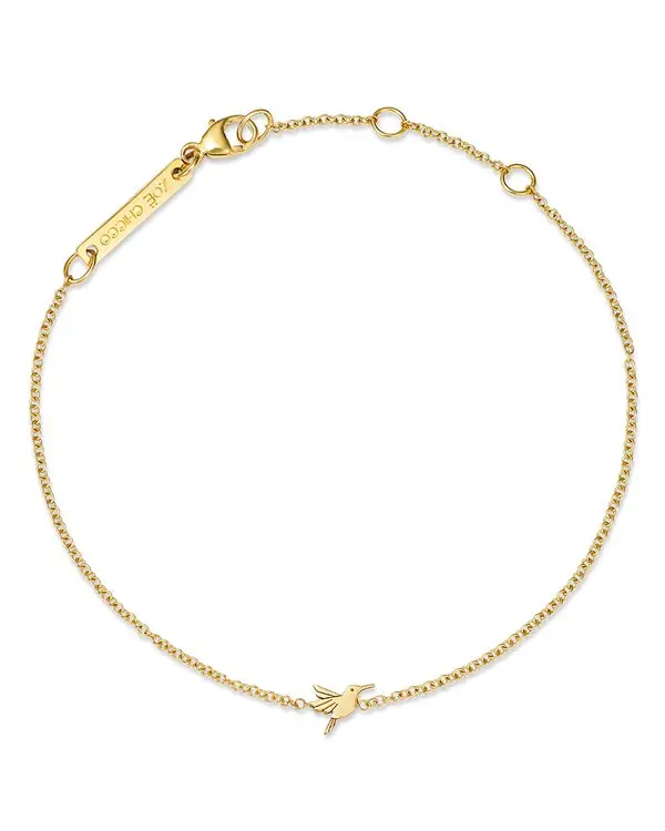 Zoe Chicco 14k Yellow Hummingbird Link Chain Bracelet - Gold