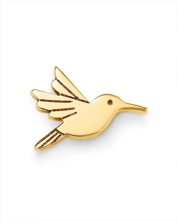 Zoe Chicco 14k Yellow Hummingbird Single Stud Earring - Gold