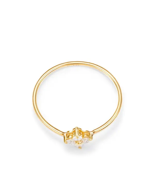 Zoe Chicco 14k Yellow Diamond Flower Ring - Gold