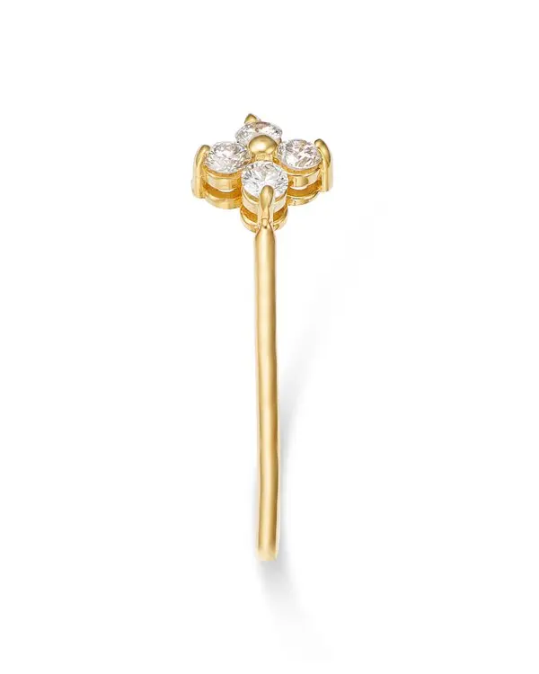 Zoe Chicco 14k Yellow Diamond Flower Ring - Gold