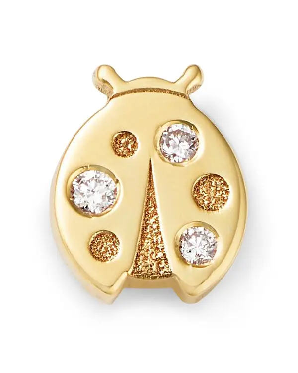 Zoe Chicco 14k Yellow Ladybug Single Stud Earring - Gold