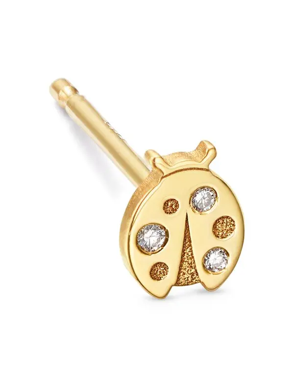 Zoe Chicco 14k Yellow Ladybug Single Stud Earring