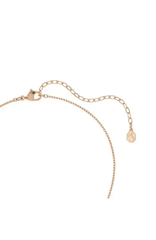 SWAROVSKI Dextera Interlink Pendant Necklace - Rose Gold/white