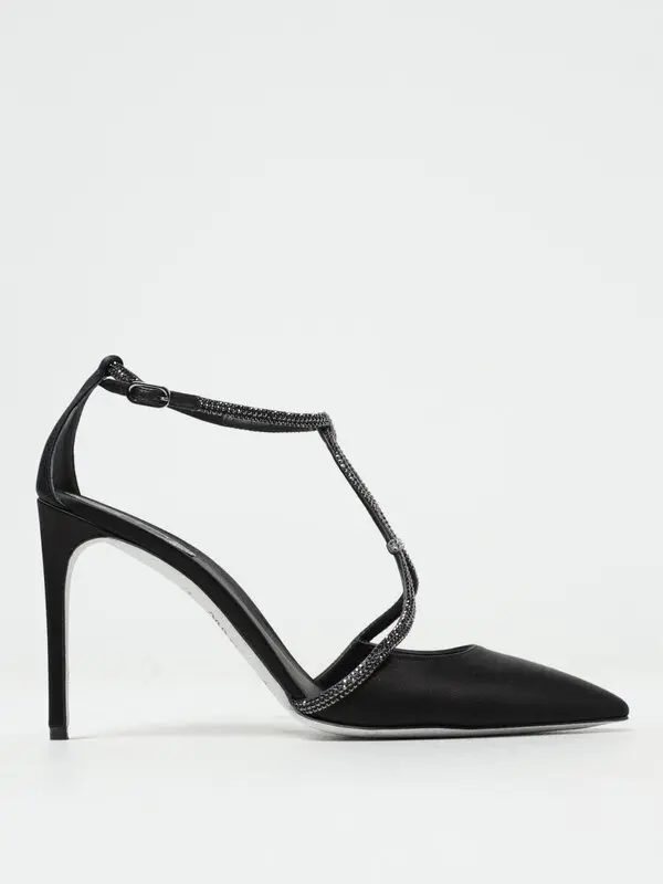 Rene Caovilla Clippy Embellished Satin Pumps
