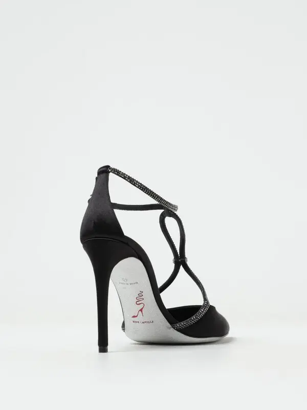 Rene Caovilla Clippy Embellished Satin Pumps
