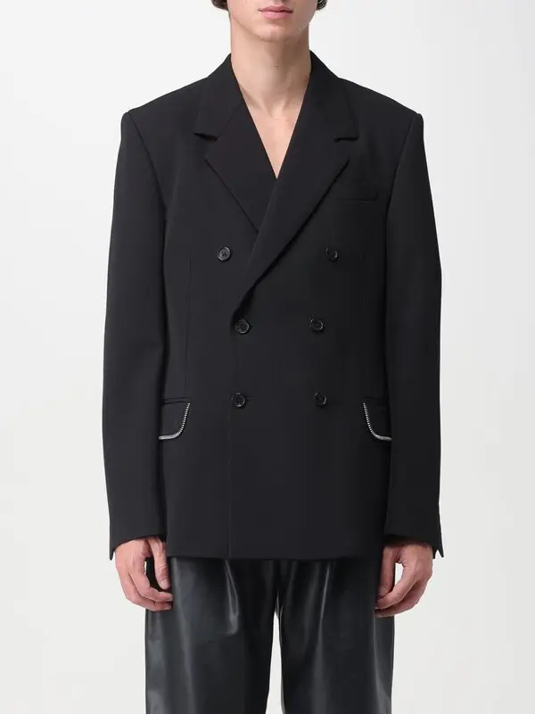 Off-White Double-breasted Blazer With Zipper Detail