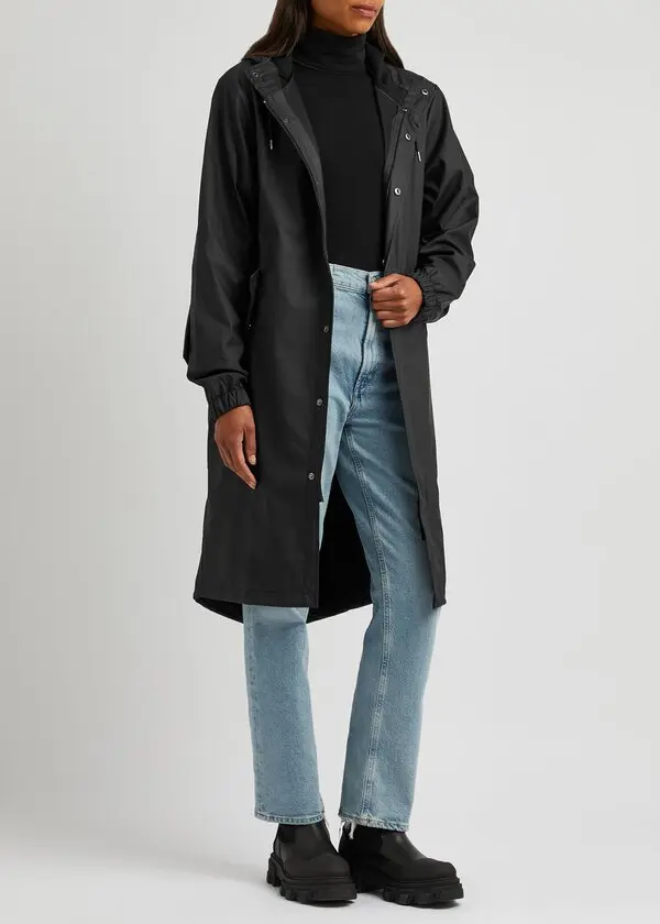 Rains Fishtail Hooded Waterproof Parka