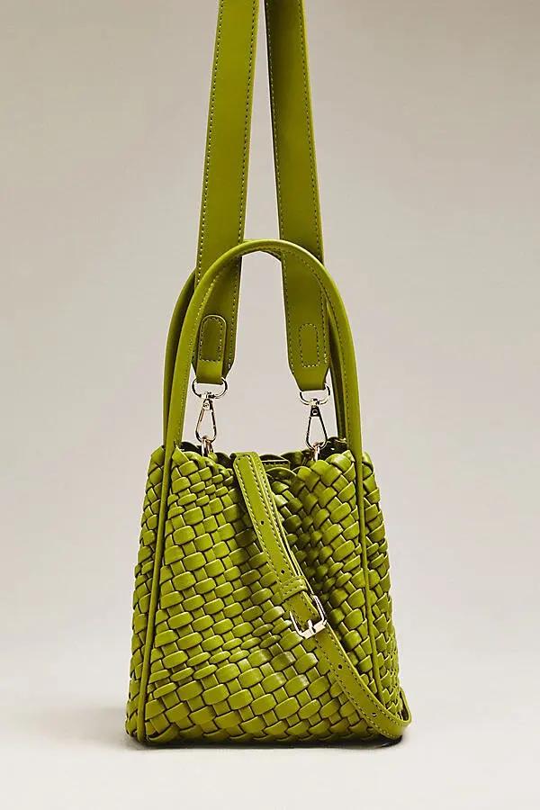 Anthropologie Hollace Woven Mini Tote - Green