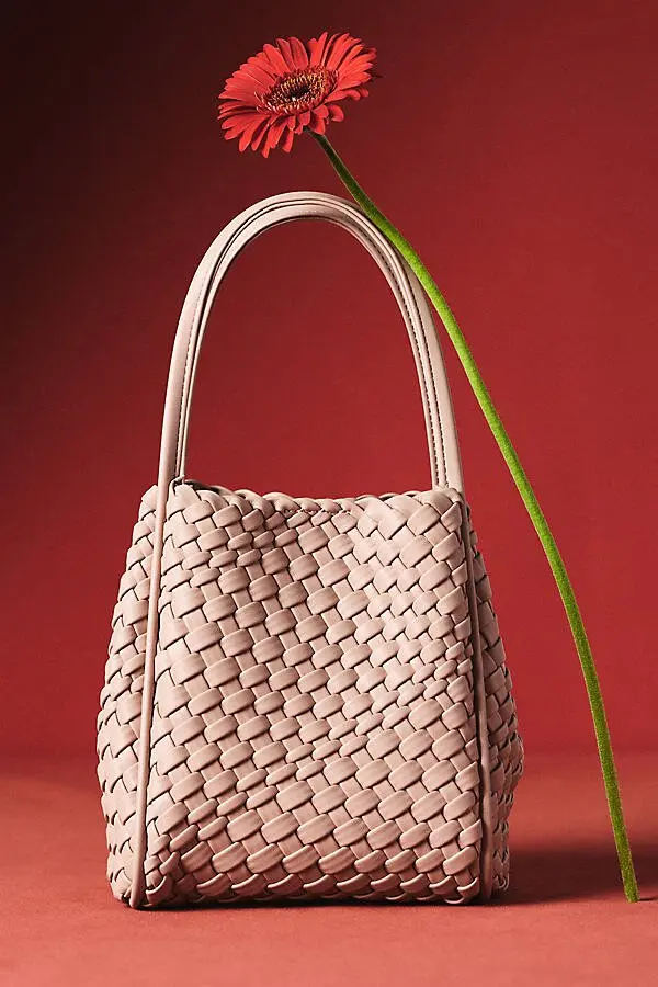 Anthropologie Hollace Woven Mini Tote - Pink