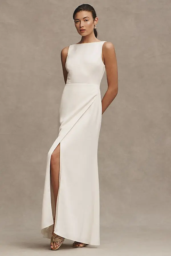 halter dresses for wedding guest ASTR The Label Morrigan Ruffle Trim Halter Dress – Adeline