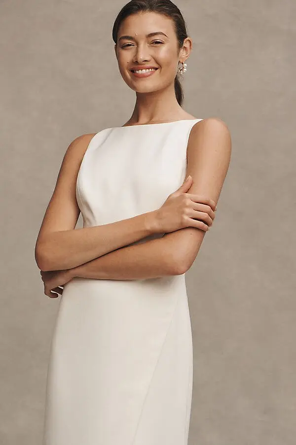 chinese dress ladies White Linen Blend Maxi Dress - All Dresses main image 1