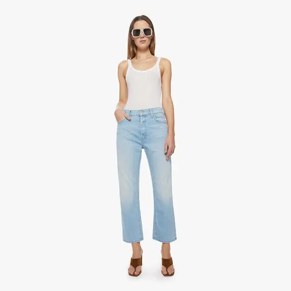 MOTHER The Ditcher Crop Unripped Jeans