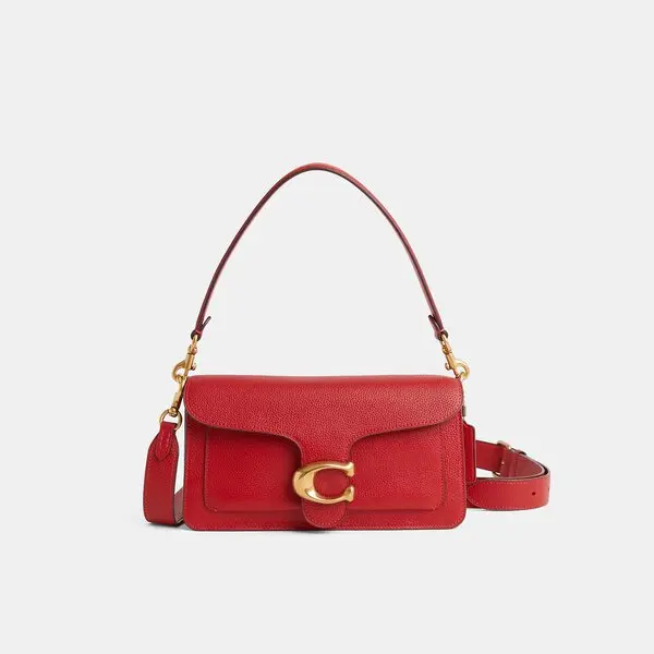 COACH Tabby Shoulder Bag 26 - Brass/bold Red