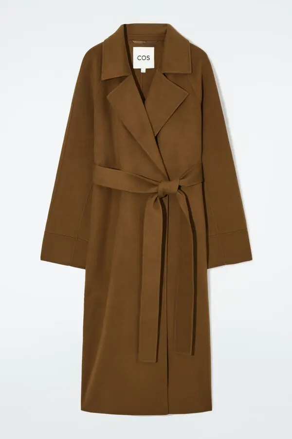 Cos Belted Double-faced Wool Coat