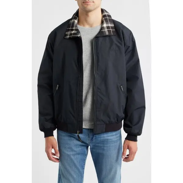 L.l.bean Flannel-lined Water-resistant Warm-up Jacket - Midnight Black