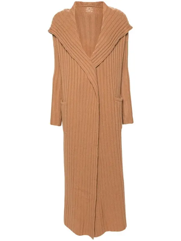 TEDDY CASHMERE Amalfi Cashmere Midi Cardigan-coat - Neutrals