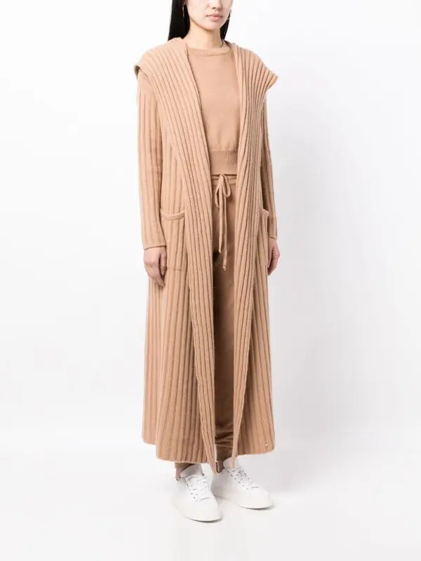 TEDDY CASHMERE Amalfi Cashmere Midi Cardigan-coat - Neutrals