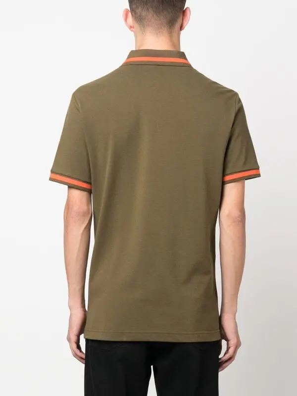 Versace Logo-embroidered Polo Shirt - Green