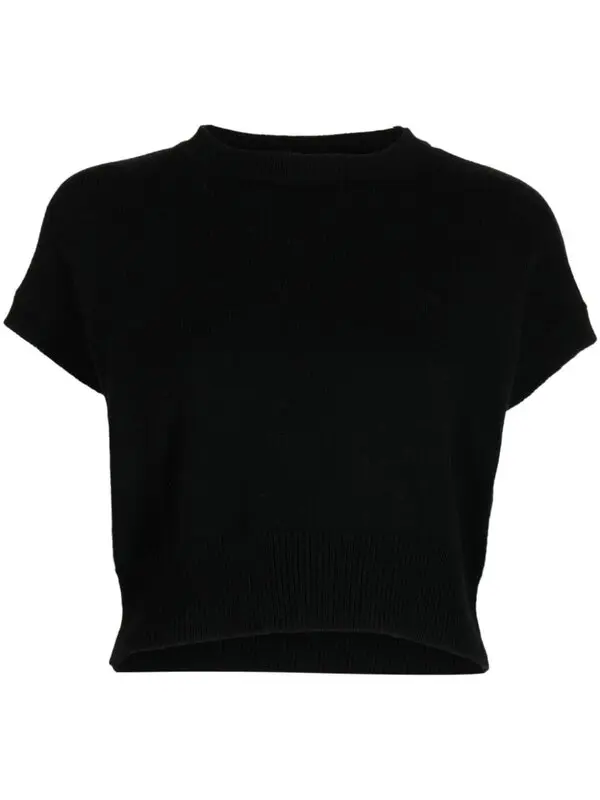 TEDDY CASHMERE Genova Sleeveless Cropped Cashmere Jumper - Black