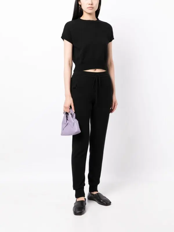 TEDDY CASHMERE Genova Sleeveless Cropped Cashmere Jumper - Black