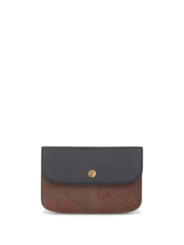 Etro Paisley-print Leather Wallet - Brown