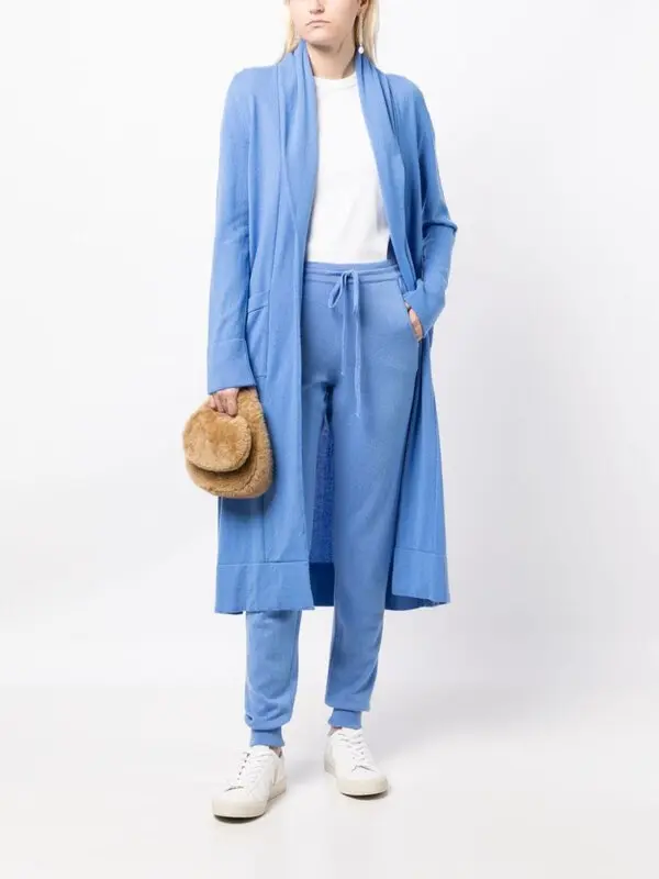 TEDDY CASHMERE Milano Cashmere Track Pants - Blue