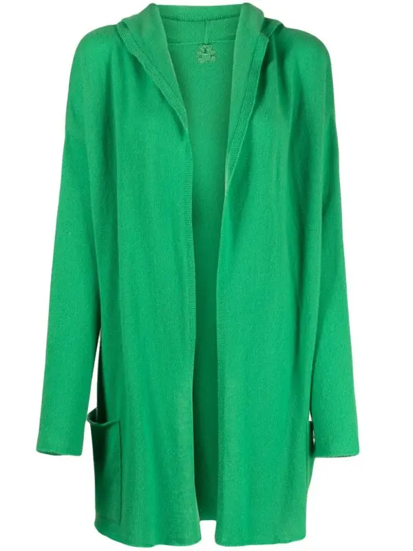 TEDDY CASHMERE Napoli Hooded Cardigan - Green