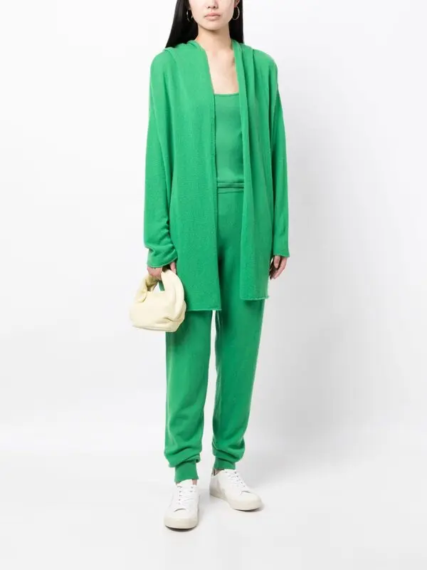 TEDDY CASHMERE Napoli Hooded Cardigan - Green