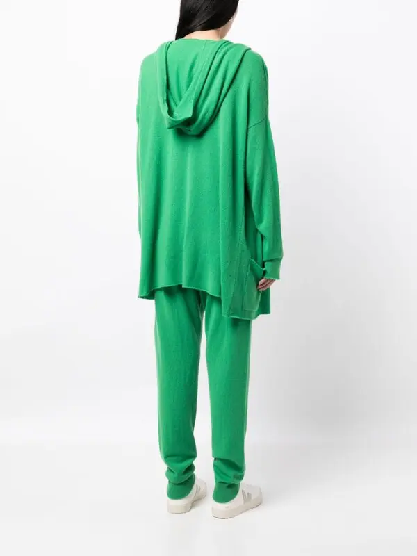 TEDDY CASHMERE Napoli Hooded Cardigan - Green