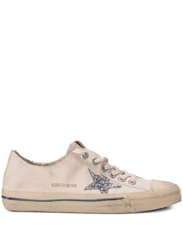 GOLDEN GOOSE V-star Canvas Sneakers - Neutrals