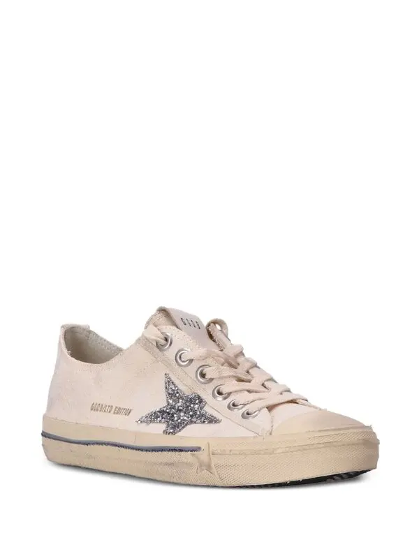GOLDEN GOOSE V-star Canvas Sneakers - Neutrals