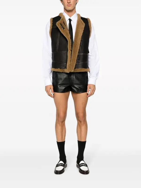 Gcds Thigh-length Leather Shorts
