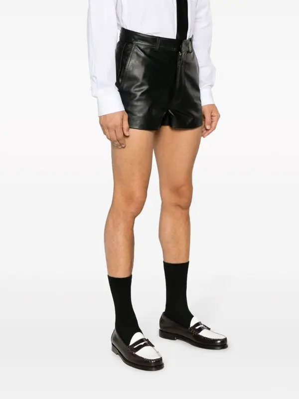 Gcds Thigh-length Leather Shorts