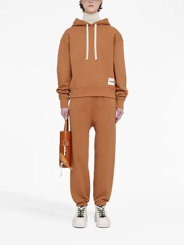 JIL SANDER Cotton Track Pants - Brown