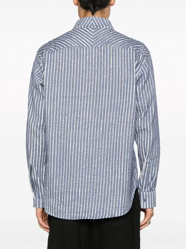 CRAIG GREEN Ripped Striped Cotton Shirt