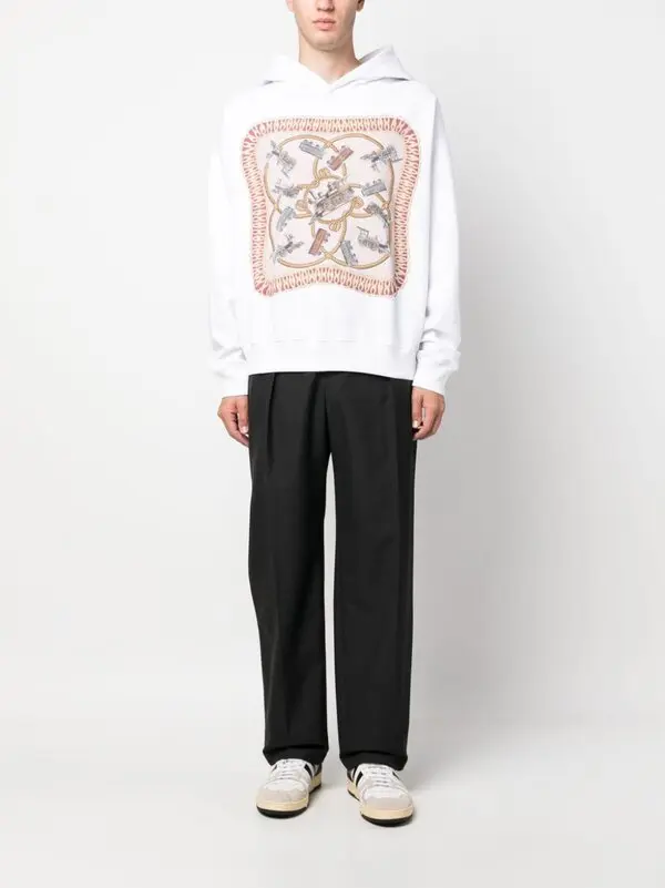 Bally Graphic-print Hoodie - White