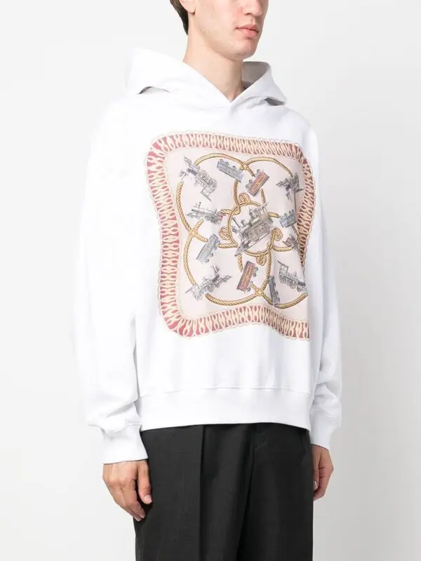 Bally Graphic-print Hoodie - White