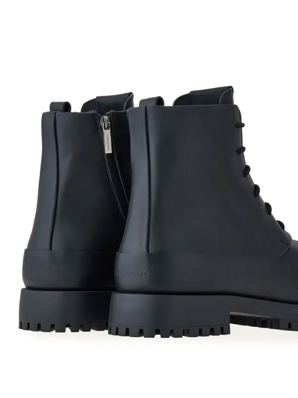 FERRAGAMO Lace-up Leather Combat Boots