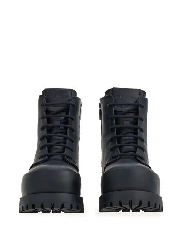 FERRAGAMO Lace-up Leather Combat Boots