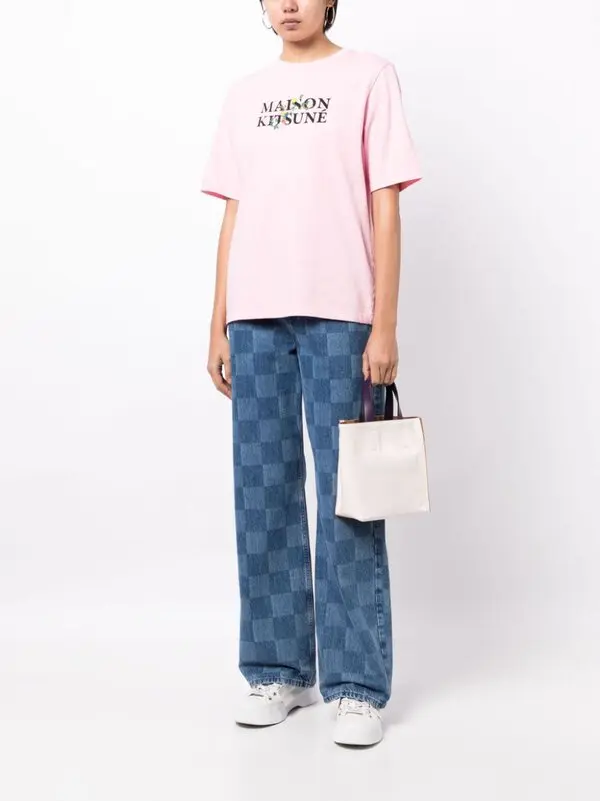 Maison Kitsuné Logo-print T-shirt - Pink