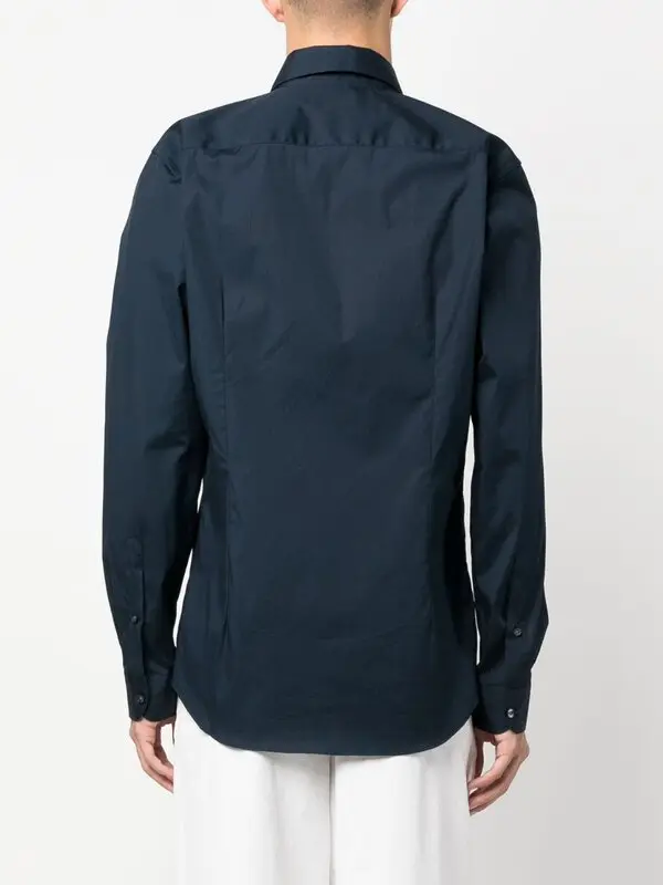 FAY Spread-collar Button-up Shirt - Blue