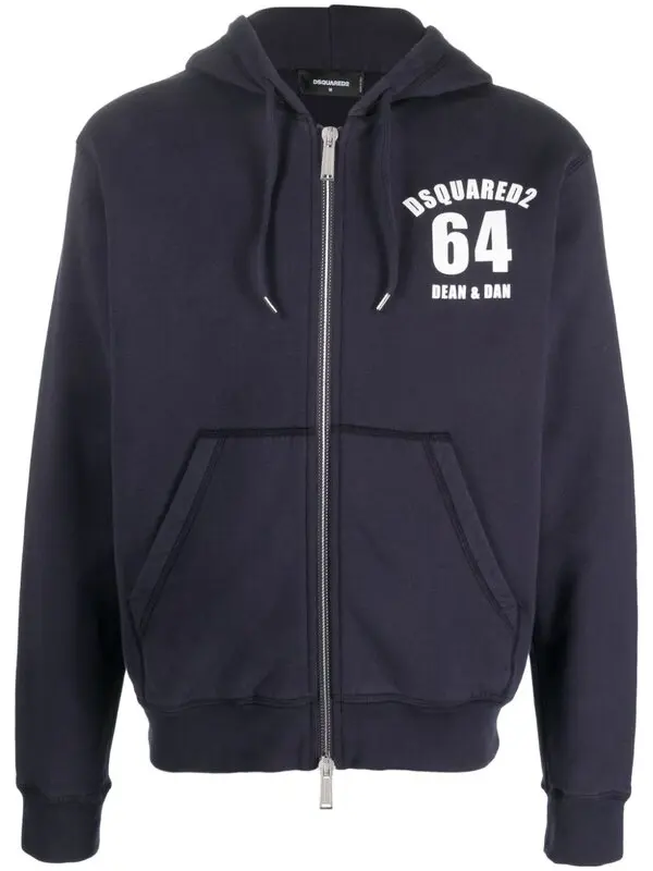 Dsquared2 Logo-print Zip-fastening Hoodie
