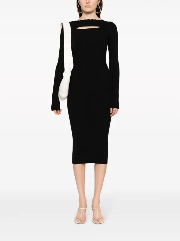 ANINE BING Lora Cut-out Ribbed Dress