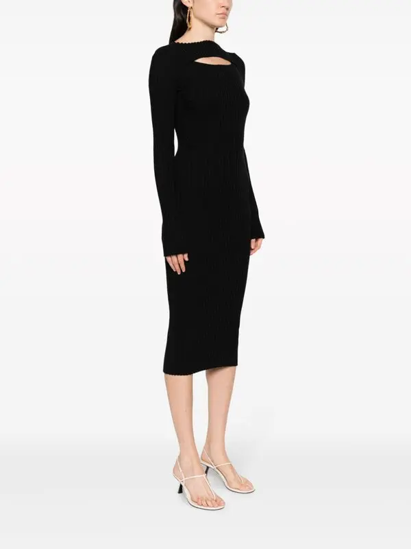 ANINE BING Lora Cut-out Ribbed Dress
