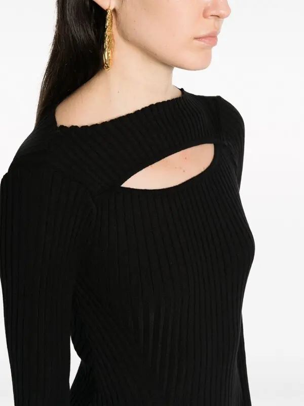 ANINE BING Lora Cut-out Ribbed Dress