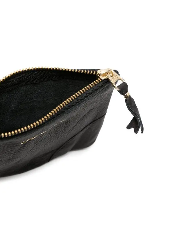 Comme Des Garçons Logo-debossed Leather Wallet - Black